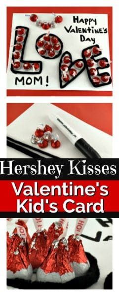 Valentine's Day Hershey Kisses Cards For Kids To Make - The Savvy Age